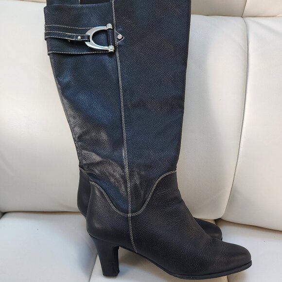 Ros Hommerson | Shoes | Ross Hommerson Womens Leather Zip Black Boots ...